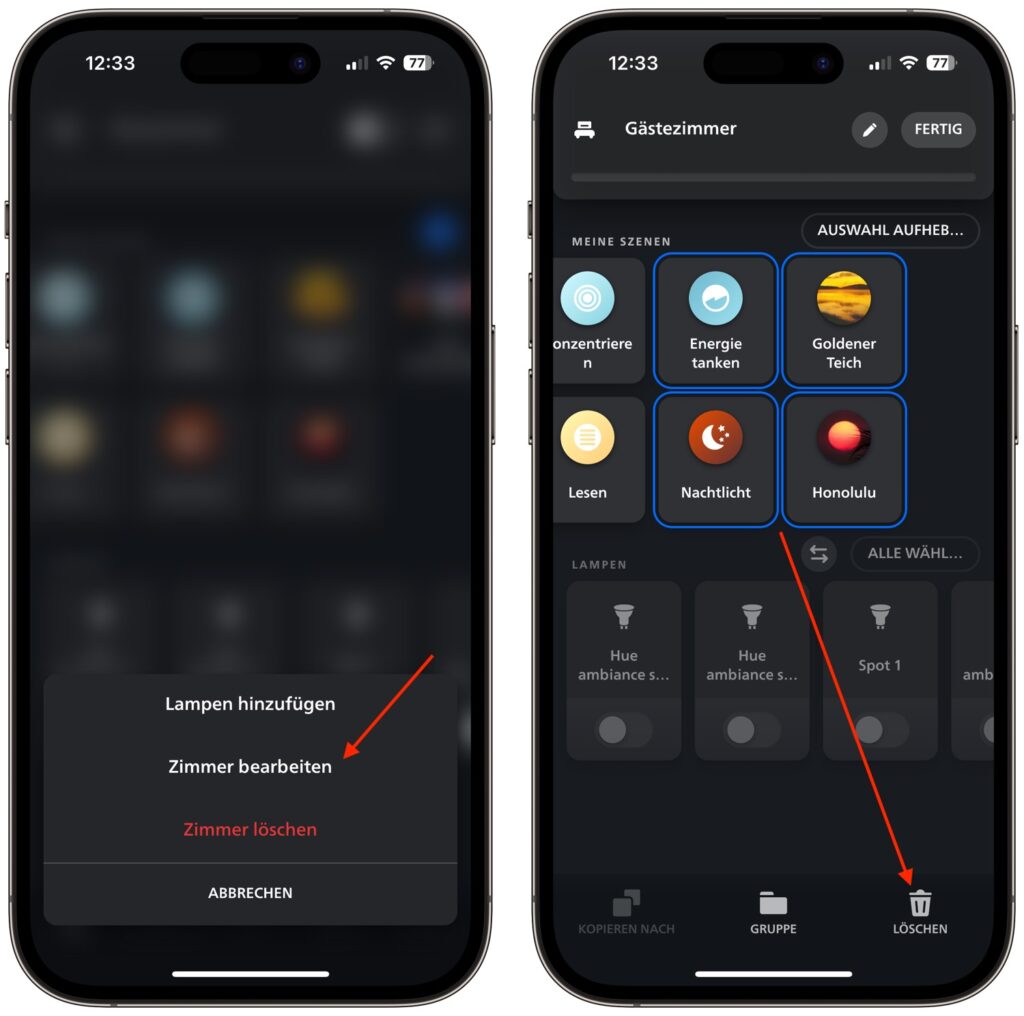Delete multiple scenes in Philips Hue at the same time - Hueblog.com