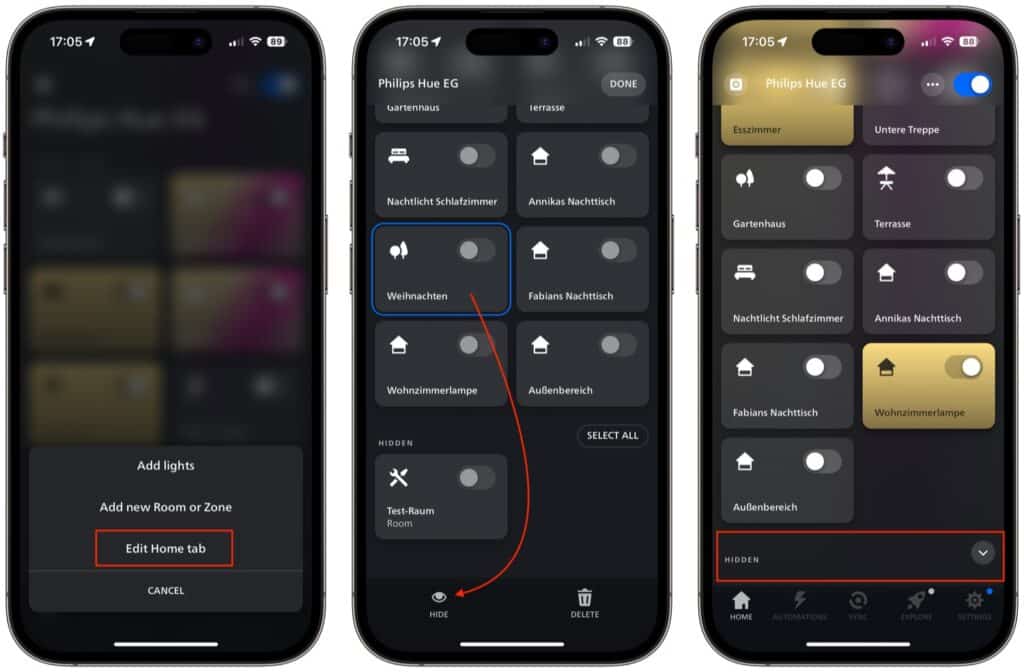 Hide rooms and zones in the Philips Hue app - Hueblog.com